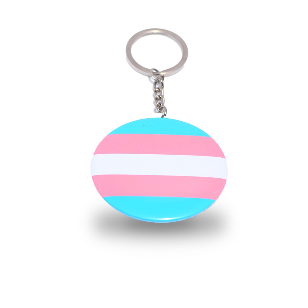 Plastic PVC keychain.Printing one side Trans Keychain | GenderQueer ...